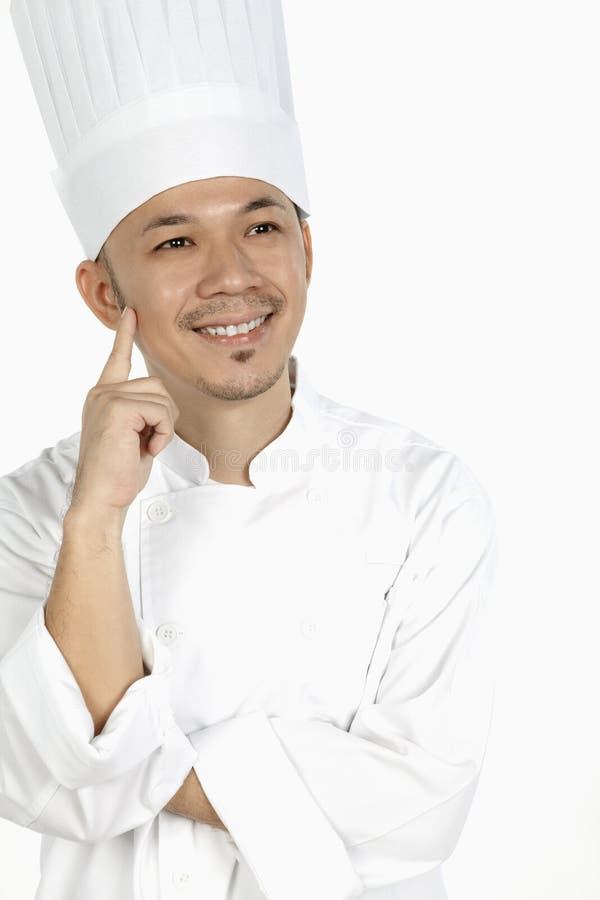Asian Chef Thinking. Conceptual Image Stock Photo - Image of hand ...