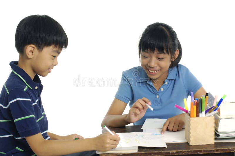 Asian Children stock image. Image of isolated, learn, knowledge - 7646435
