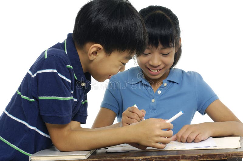 Asian Children stock photo. Image of color, pencil, class - 7646478