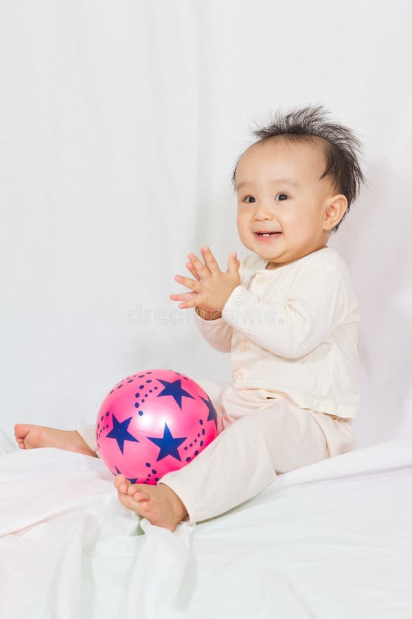 Asian Chinese Baby Smiling stock photo. Image of little - 55806316