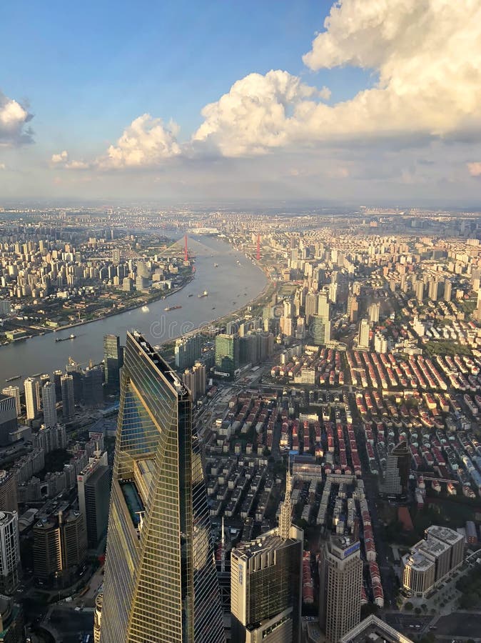 Asian City Skyscraper in Business District Skyline View Stock Image ...