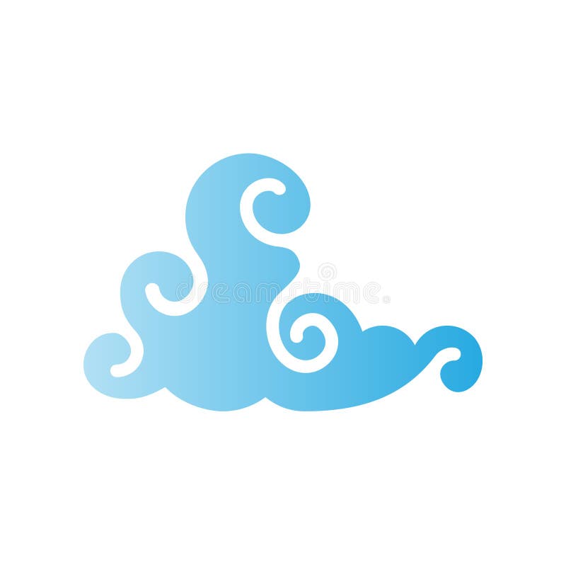 Asian Cloud Icon on Background for Graphic and Web Design. Simple ...