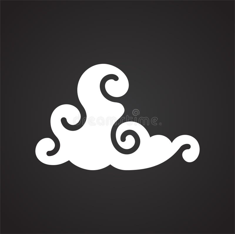 Asian Cloud Icon on Background for Graphic and Web Design. Simple ...