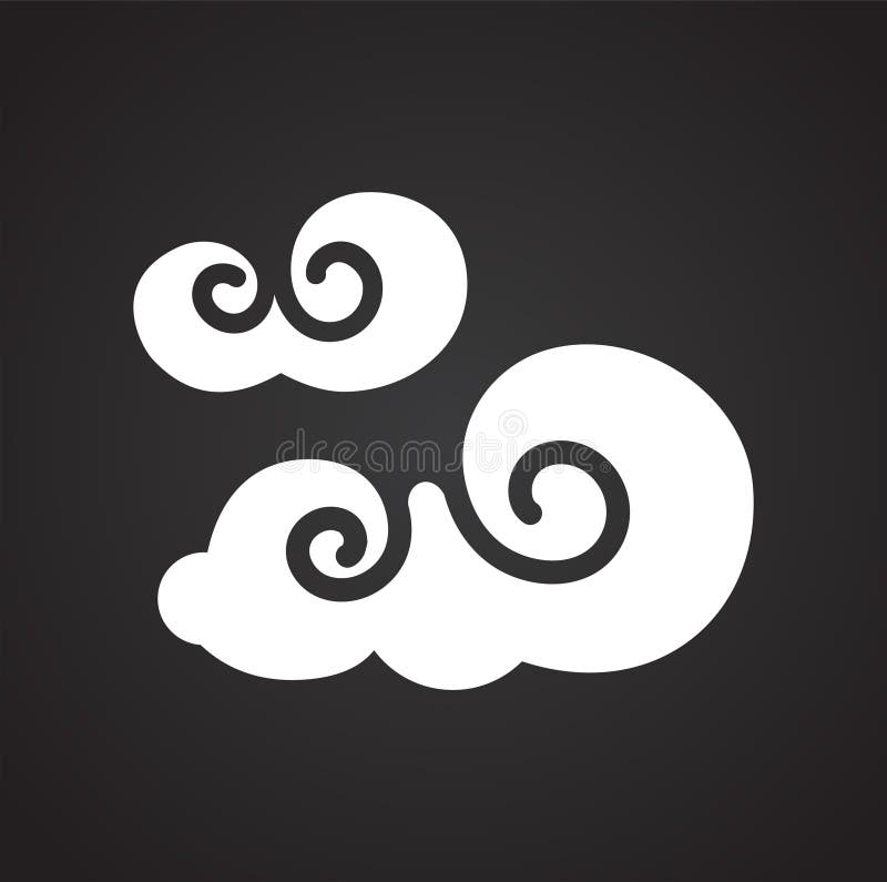 Asian Cloud Icon on Background for Graphic and Web Design. Simple ...