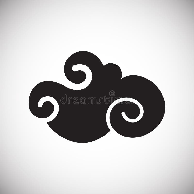 Asian Cloud Icon on Background for Graphic and Web Design. Simple ...