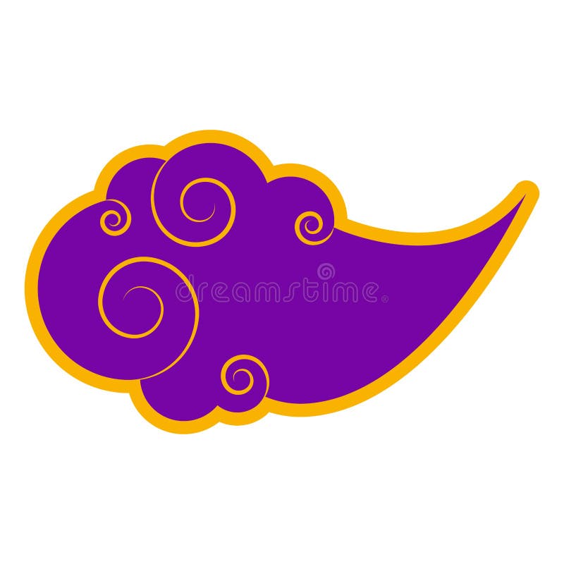 Asian cloud icon stock vector. Illustration of cute - 109307395
