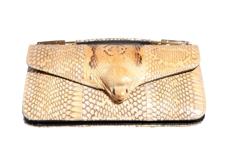 Asian Cobra Leather Handbag Stock Image - Image of design, holiday ...