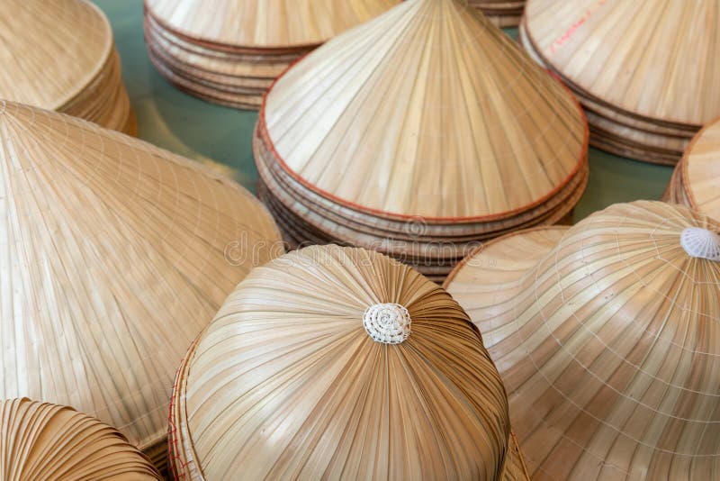 Asian Cone Hat Handicraft. Vietnam Style Cone Hat Stock Image - Image ...