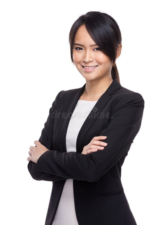Asian Confident Business Assistant Stock Photo - Image of fold ...