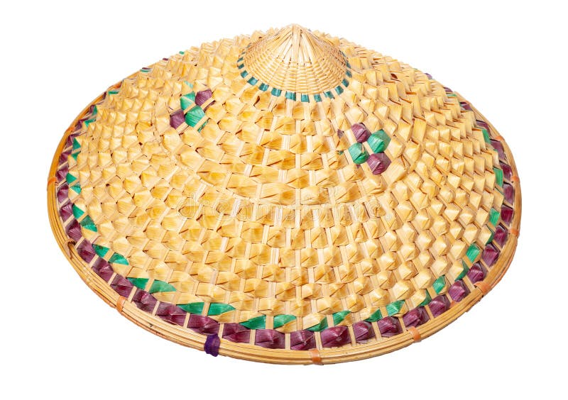 Asian conical weave hat stock photo. Image of accessories - 37206682