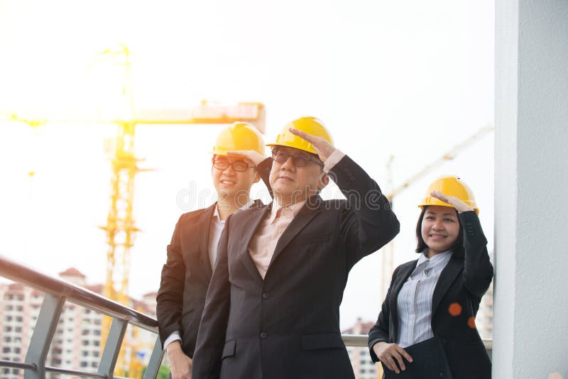 Asian Construction Personnel Stock Image - Image of builder, engineer ...