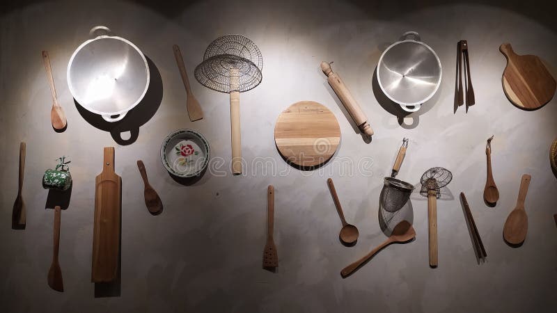 Asian Cooking Tools stock image. Image of painting, lighting - 255733679