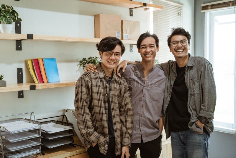 Asian Creative Worker in the Office Together Smiling Stock Photo ...