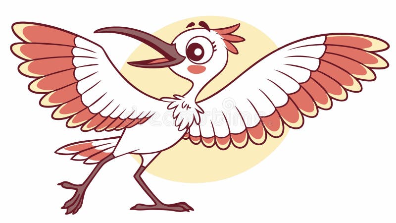 Asian Crested Ibis Bird Determined Laughs Ocean Clock Vector Stock ...