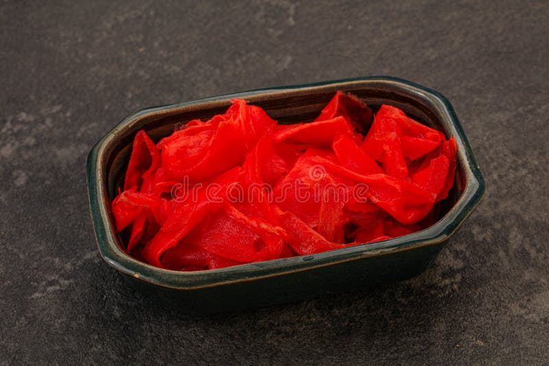 Asian Cuisine Marinated Ginger Root Stock Image - Image of marinated ...