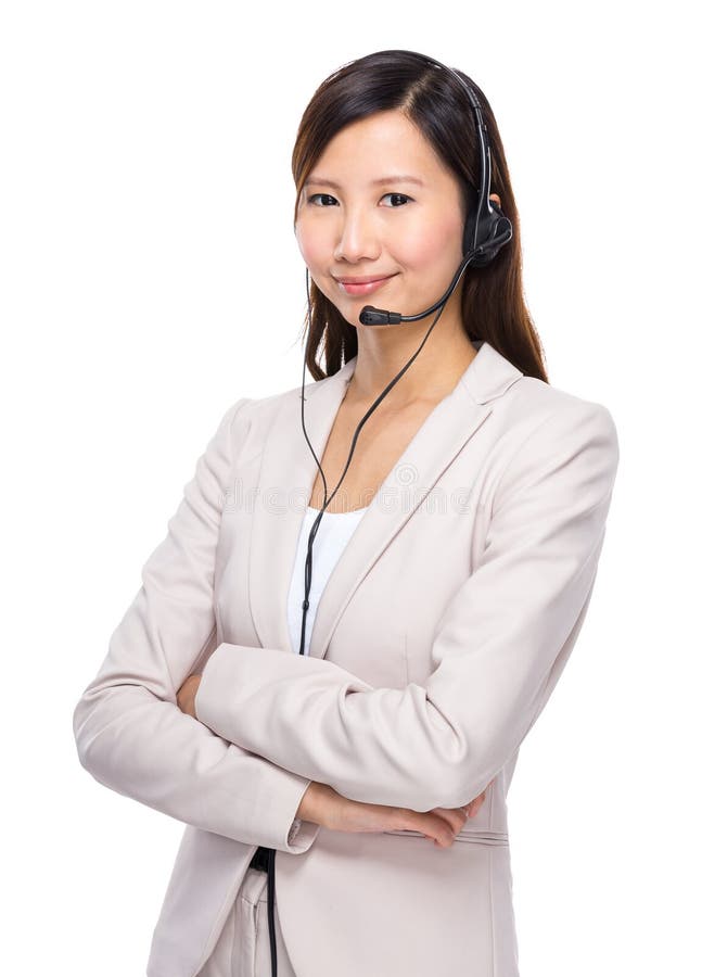 Asian Customer Service Operator Stock Image - Image of businesswoman ...