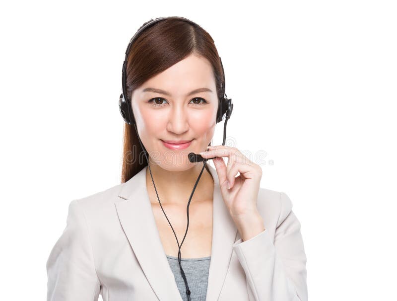 Asian Customer Service Operator Stock Image - Image of businesswoman ...