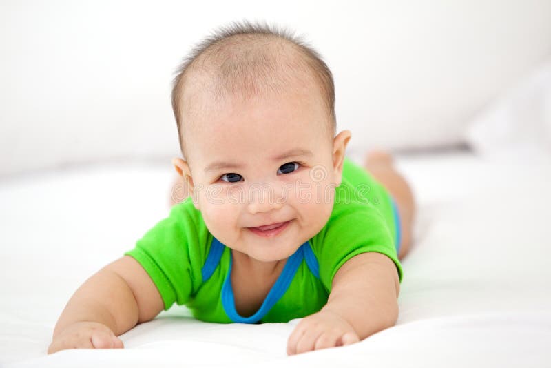 Cute Baby Smile To the Camera Stock Image - Image of looking, little ...