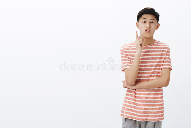 Asian Cute Guy Making Assemption Adding Suggestion or Asking Question ...