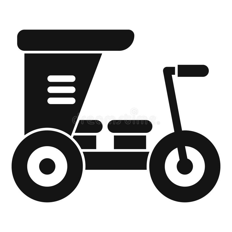 Asian Cycle Rickshaw Providing Eco Friendly Transportation Icon Stock ...