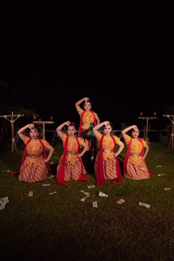 Asian Dancers Take Pose with Dance Movements while Performing the ...