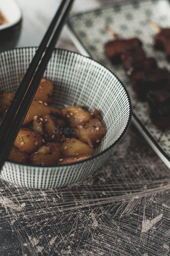 Asian Dish: Vietnamese Potatoes with Sesame Seeds Stock Photo - Image ...