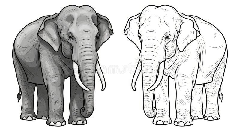 Baby Asian Elephant Coloring Pages 600+ Asian Elephant In Black And