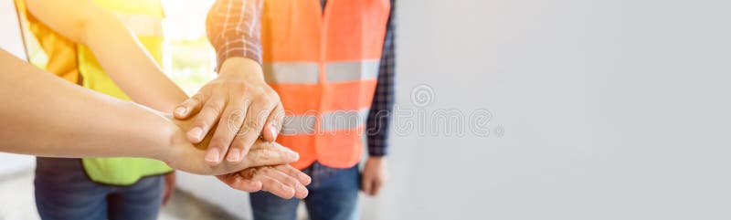 Asian Engineer and Architect Handshake at Construction Property Site ...