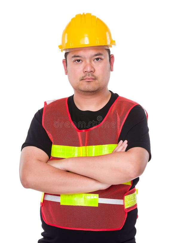 Asian Engineer arm cross stock image. Image of building - 66402581