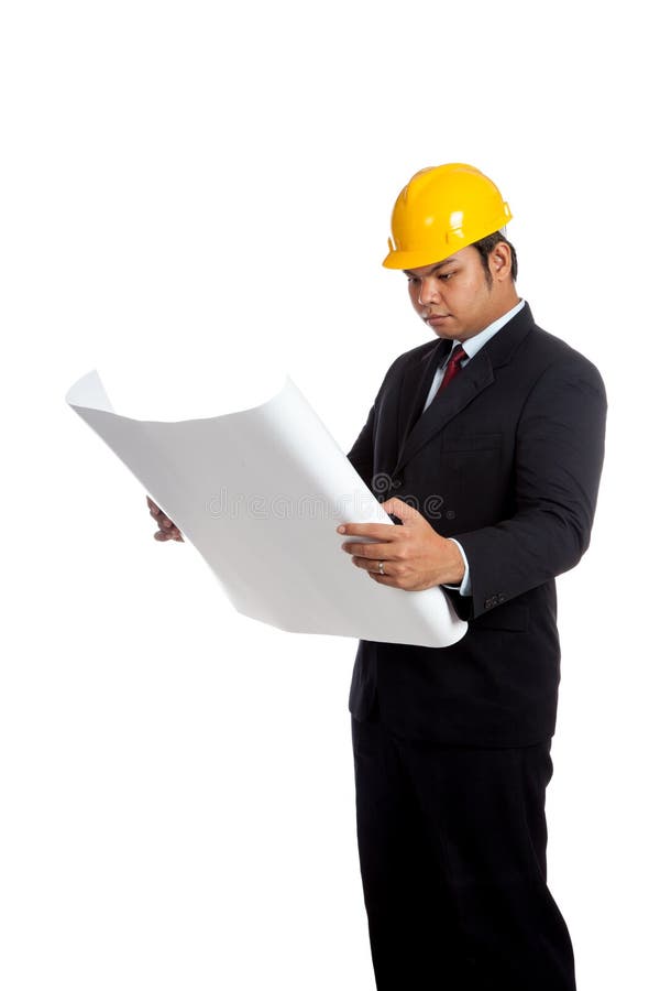 101 Asian Engineer Man Reading Blueprint Stock Photos - Free & Royalty ...