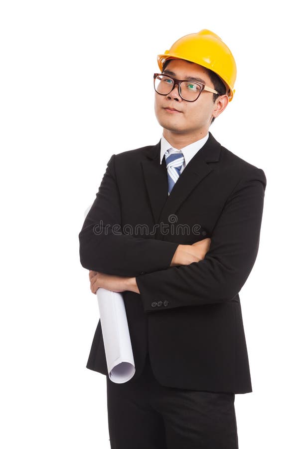 Well Dressed Engineer Isolated Black Background Stock Photos - Free ...