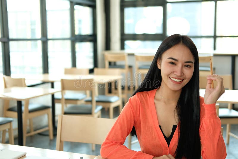 Asian Executive Businesswoman Woman Smiling at Business Workplace Stock ... Asian Executive Businesswoman Woman Smiling at Business Workplace Stock ...