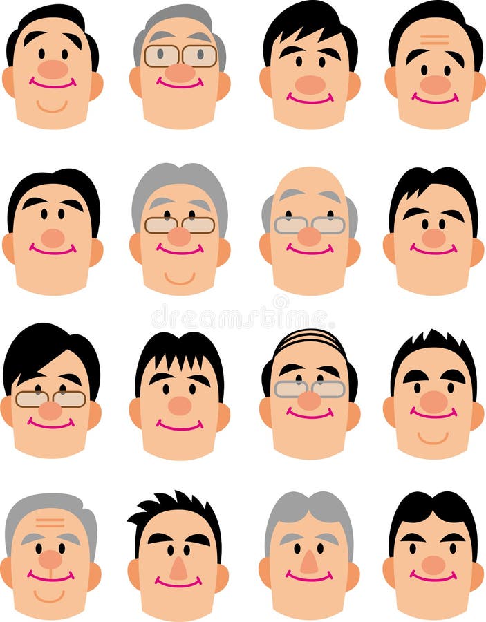 Man asian face icon stock vector. Illustration of people - 85798674