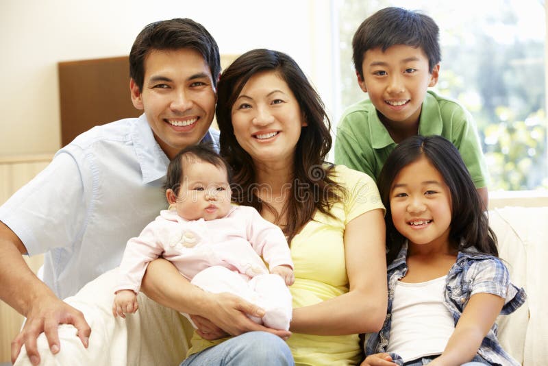 Asian family with baby stock photo. Image of child, lifestyle - 54957908