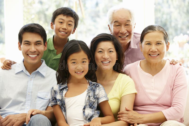 Asian family portrait stock photo. Image of daughter - 54953546