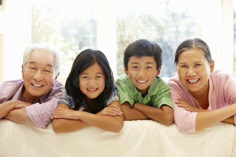 Asian family portrait stock image. Image of grandfather - 54959203