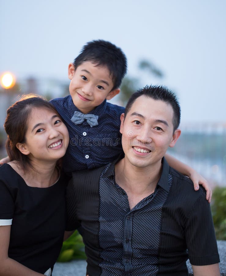 Asian Family portrait stock image. Image of chinese, couch - 45363473