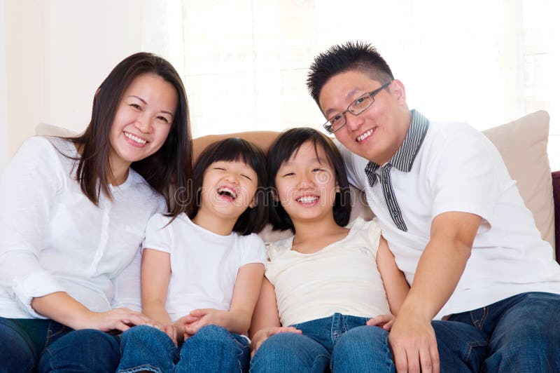 Happy Asian family stock photo. Image of arms, family - 31735954