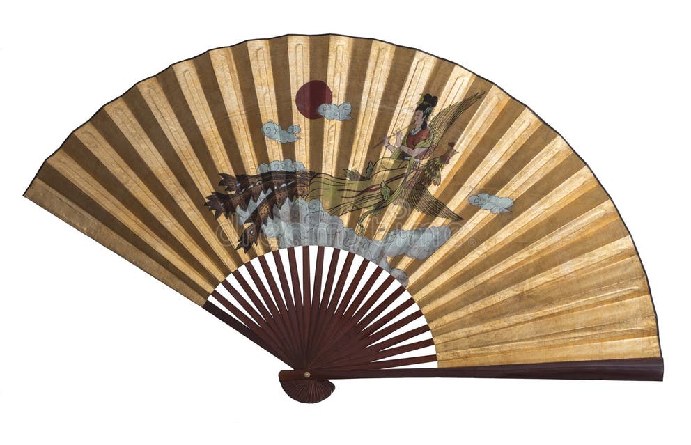 Asian Fan Isolated stock photo. Image of health, flute - 50904356