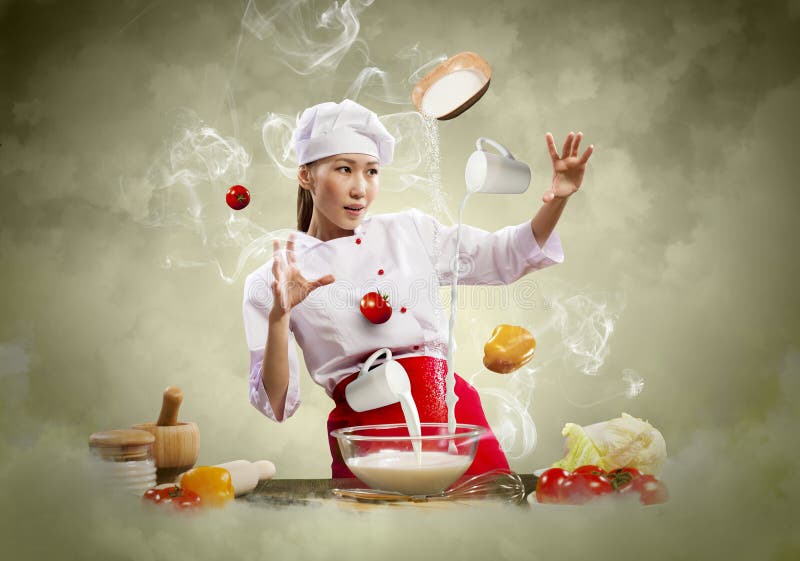 Magic chef stock photo. Image of beatiful, beauty, colorful - 45396762