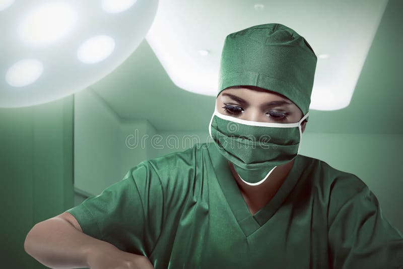 Female Doctor With White Lab Coat And Stethoscope Working Using Digital
