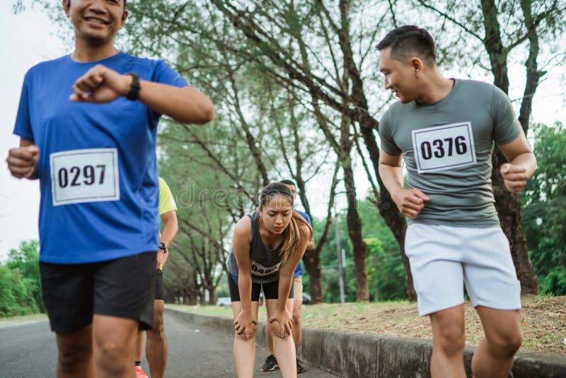 Asian Female Runner Feeling Tired after Running Stock Photo - Image of fast, health: 339934354