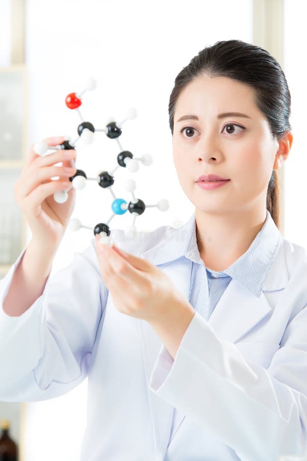 Asian Female Scientist Research for Human Longevity Secret Stock Photo ...