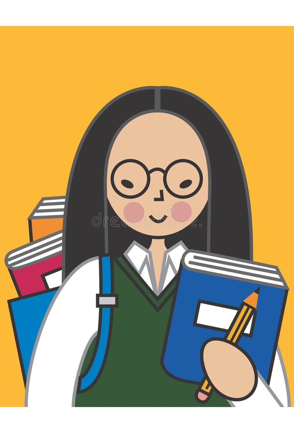 Elementary Asian Student Cartoon Stock Illustrations – 765 Elementary ...