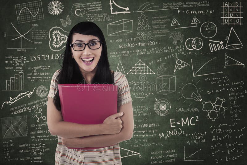 Asian Female Student Surprise Expression in Class Stock Image - Image ...