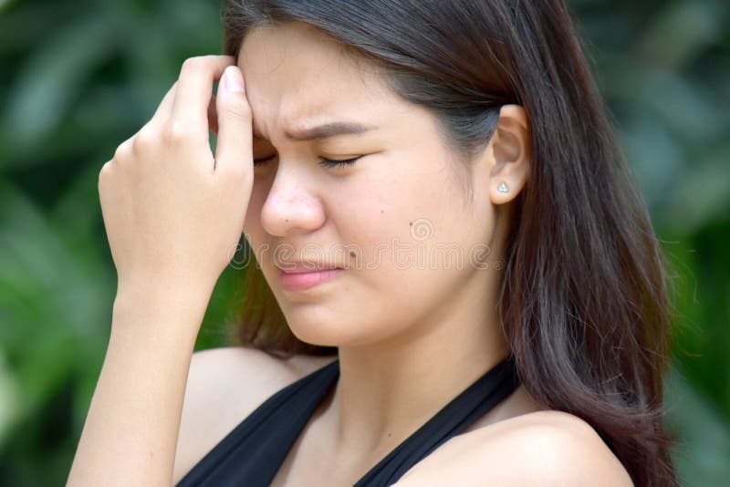 Asian Female and Worry stock image. Image of stress - 144036613