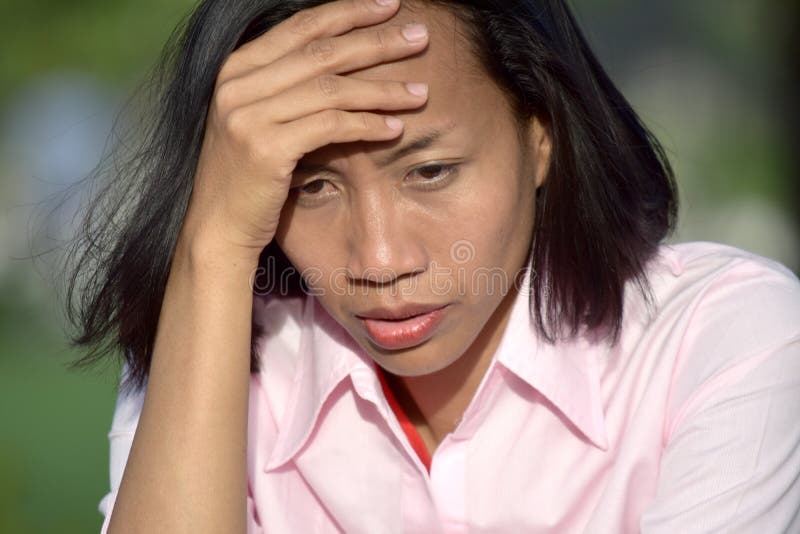 Asian Female and Worry stock image. Image of worry, anxious - 152403161