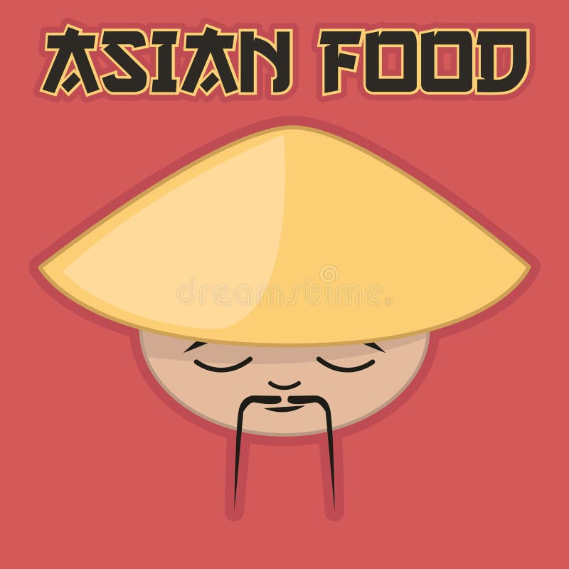 Asian food cartoon, logo stock vector. Illustration of oriental - 76936213