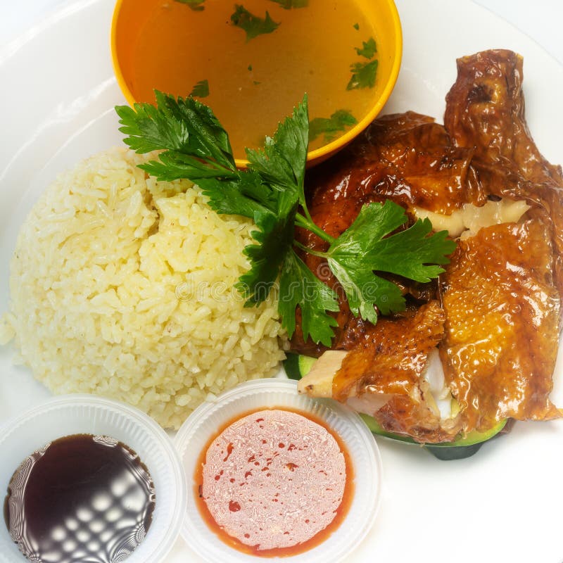 Asian Food - Malaysia Chicken Rice Stock Photo - Image of hainanese ...