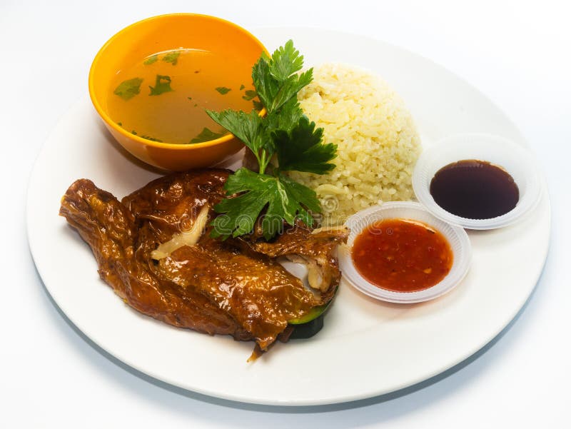 Asian Food - Malaysia Chicken Rice Stock Image - Image of restaurant ...